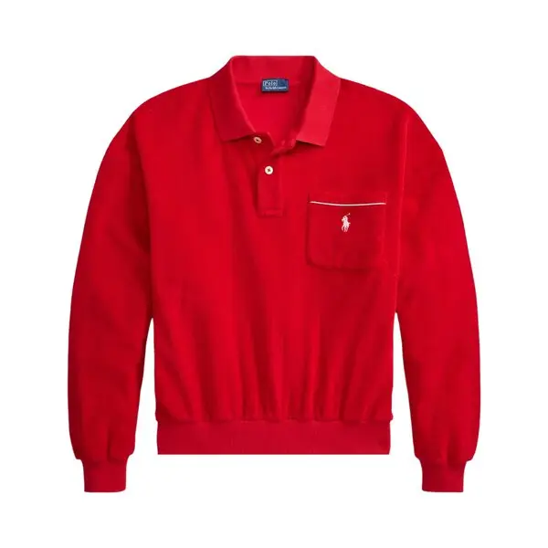 Polo Ralph Lauren Long-sleeve Knit Collar Polo 'cruise - Red