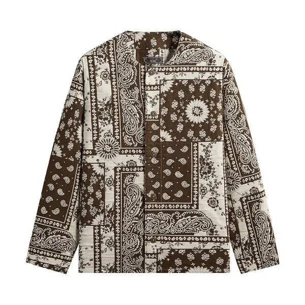 Kith Bandana Jacquard Long Sleeve Shirt - Brown