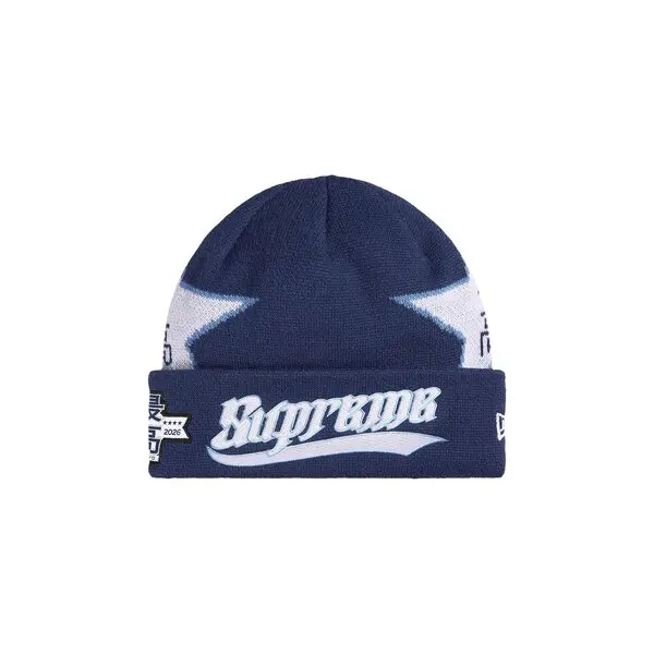 Supreme New Era Stars Beanie - Blue