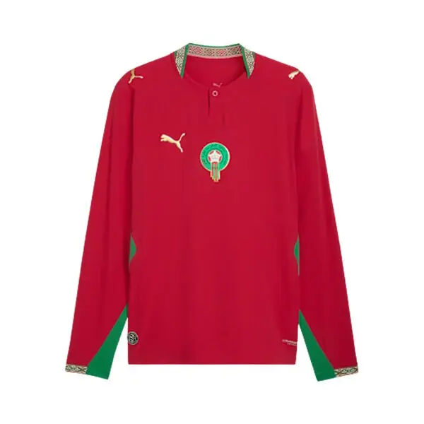 PUMA Morocco Authentic Long Sleeve Home Jersey