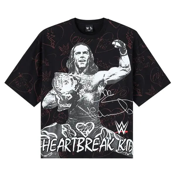 OVO X Wwe Shawn Michaels All Over Print T-shirt - Black