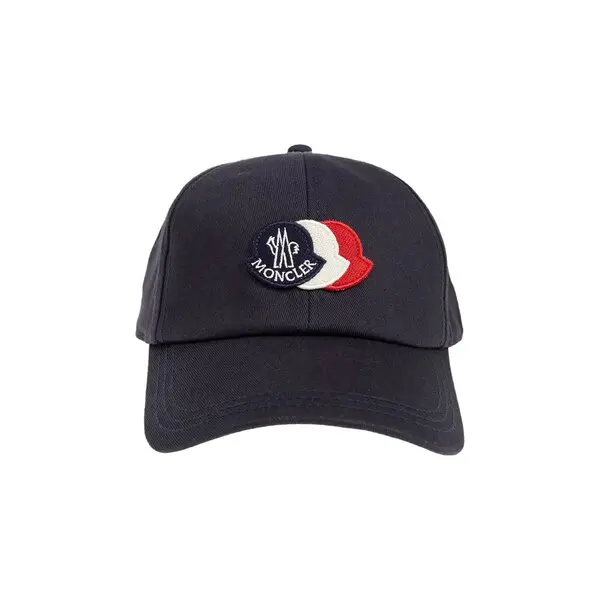 Moncler Baseball Cap With Badge Detail - Blue