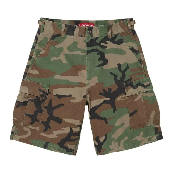Supreme Woodland Camo Cargo Shorts - Green