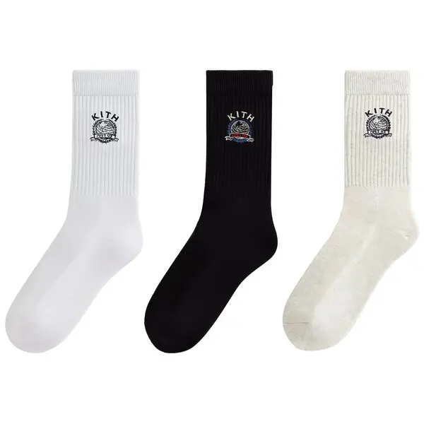 Kith 3-pack Just Us Cotton Crew Socks - Multicolor