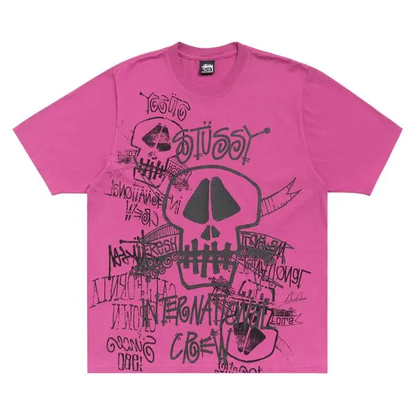 StÜssy Skulls Graphic Tee - Red