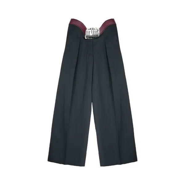 JEAN PAUL GAULTIER Wide Tailored Trousers - Blue