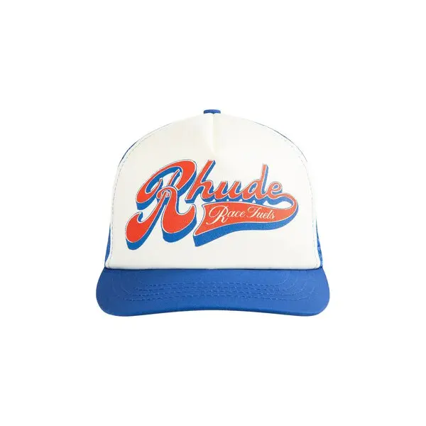 Rhude Pit Stop Trucker Hat /blue/red - White