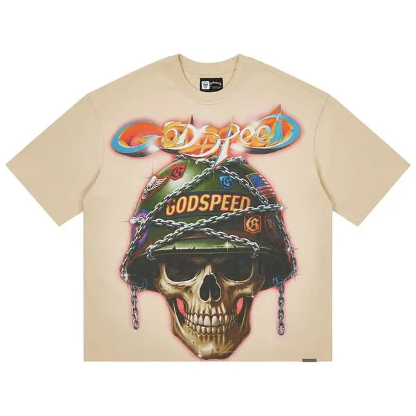 GODSPEED Graphic Print T-shirt - Tan