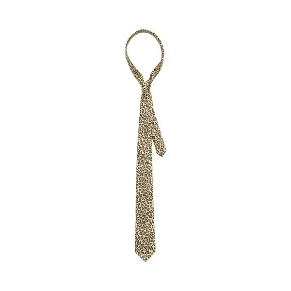 StÜssy Jacquard Leopard Neck Tie - Tan