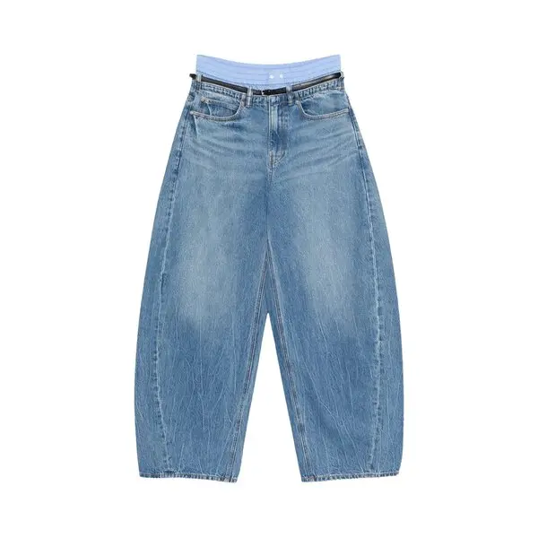 Alexander Wang Vintage Marbled " Blow Up Jeans - Blue