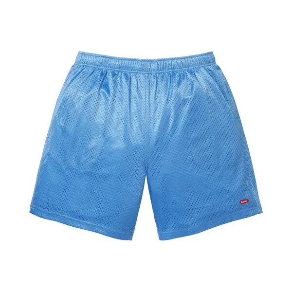 Supreme Small Box Baggy Mesh Shorts - Blue