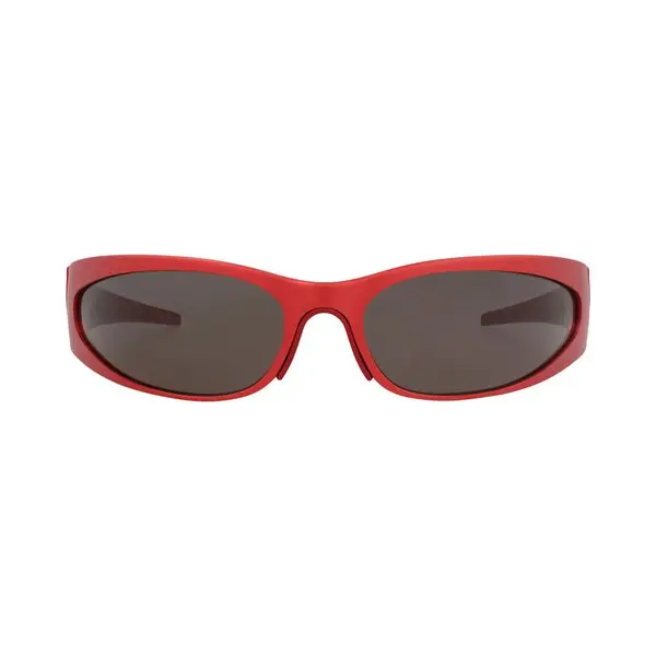 Balenciaga Shield-frame Aluminum Sunglasses - Red