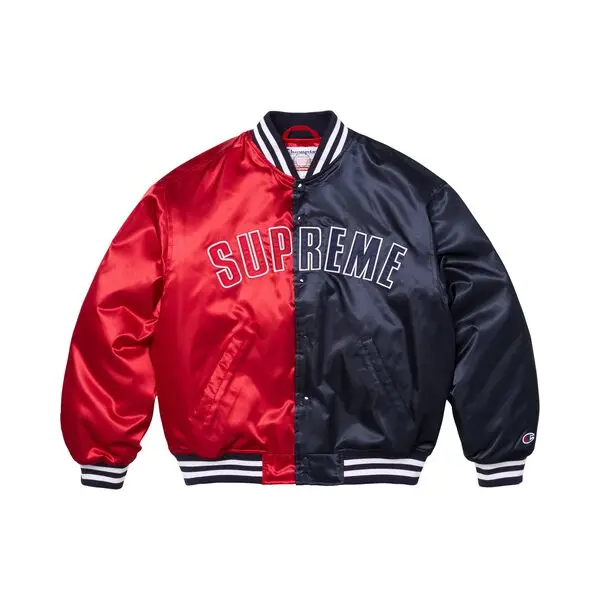 Supreme X Champion Satin Varsity Jacket - Multicolor