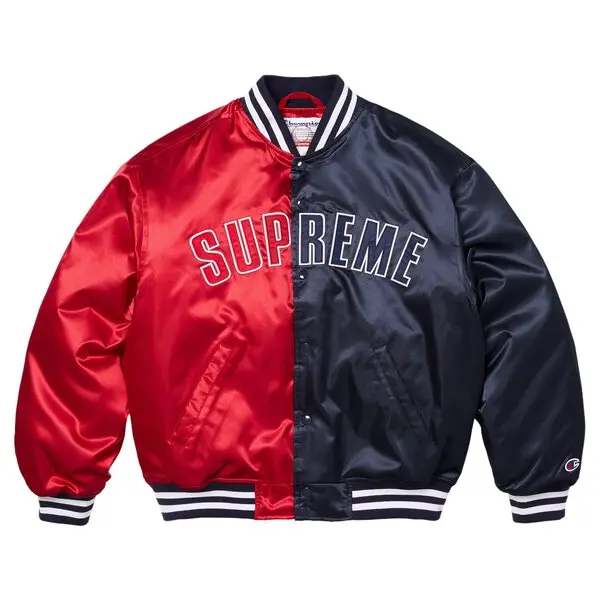 Supreme X Champion Satin Varsity Jacket - Multicolor