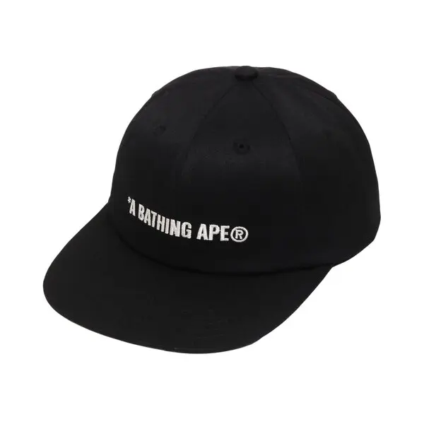 A BATHING APE Logo Panel Baseball Cap - Black