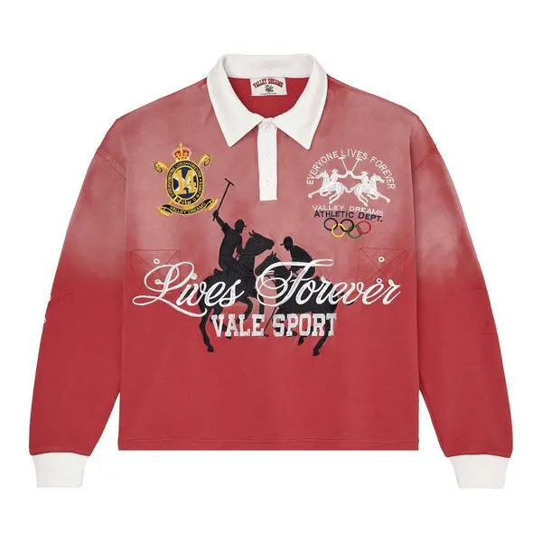 VALE FOREVER Rockefeller Rugby Shirt - Red