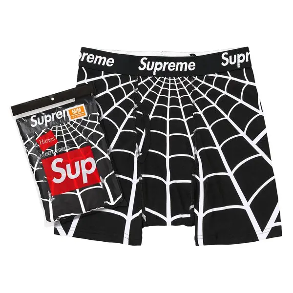 Supreme X Hanes Spider-man Boxer Briefs - Black