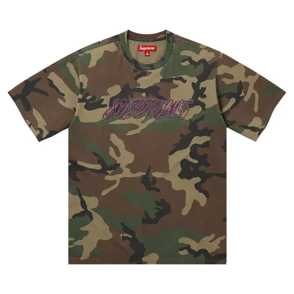 Supreme Raised Script Short-sleeve Top - Green