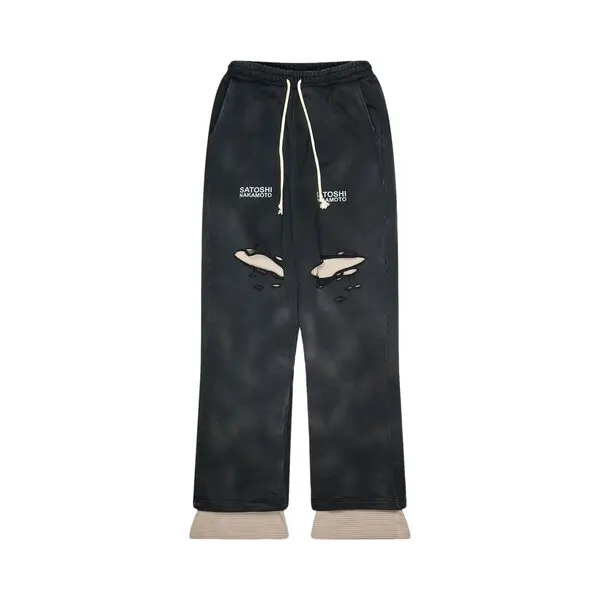 SATOSHI NAKAMOTO Holy Ghost" Layered Sweatpants