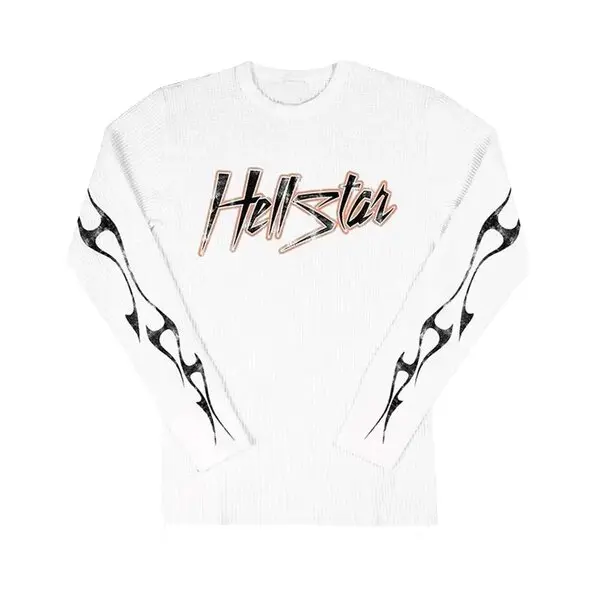 HELLSTAR Down The Paradise Path" Long-sleeve T-shirt - White