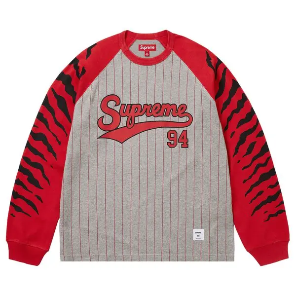 Supreme Tiger Raglan Long Sleeve Top