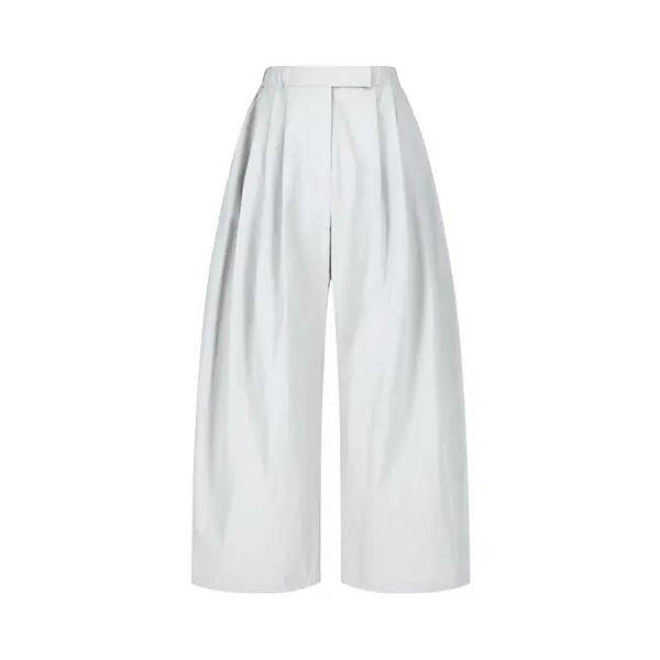 AMOMENTO Three Tuck Wide Leg Trousers