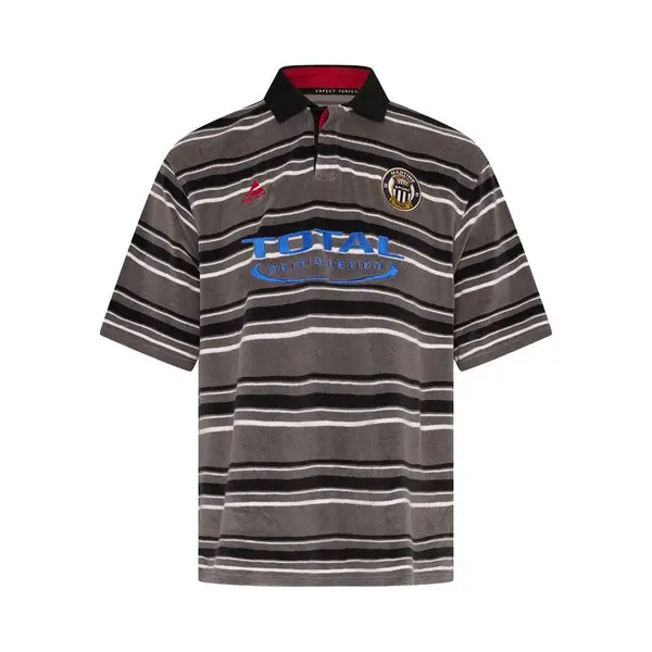 Martine Rose Striped Oversized Polo Shirt