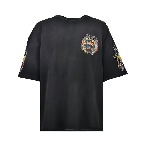Amiri Ma Flames Oversized Tee - Black