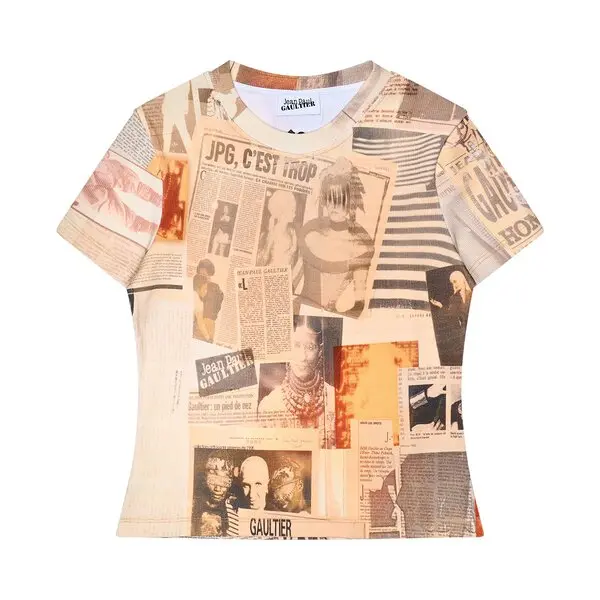 JEAN PAUL GAULTIER All-over Print Ribbed T-shirt