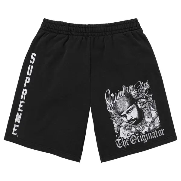 Supreme X Dj Screw Sweatshorts - Black