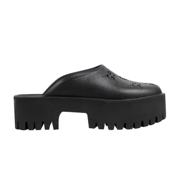 Gucci Platform Perforated Clog Sandals
