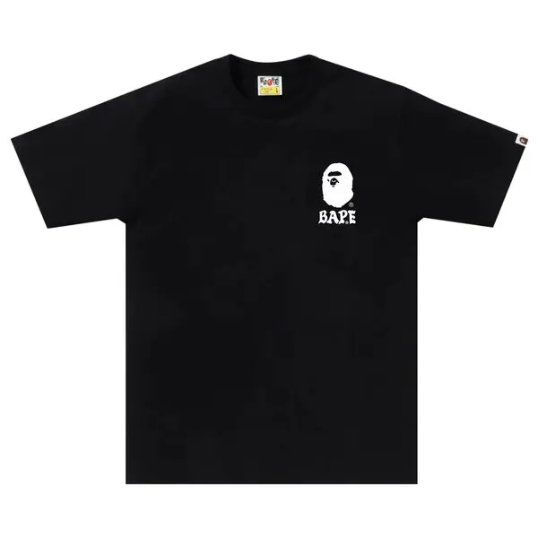 A BATHING APE Graphic Print T-shirt - Black