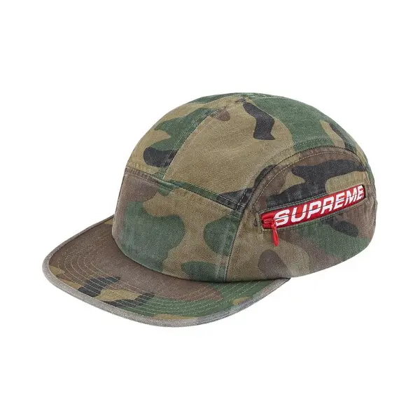 Supreme Side Zip Camp Cap - Green