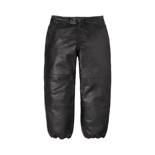Supreme Gore-tex Ostrich Embossed Leather Pants - Black