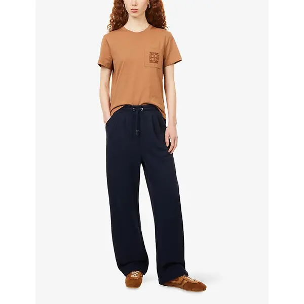 EMELLO Short Sleeve Cotton T-shirt With Embroidered Pocket