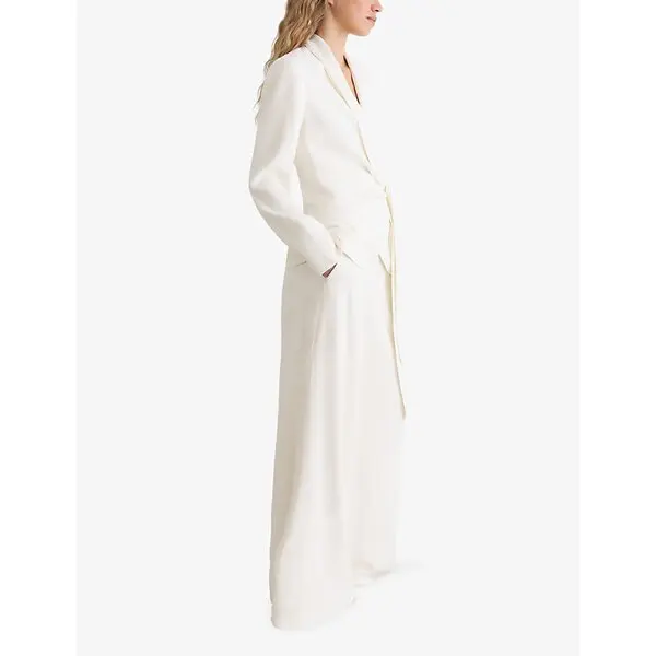 REISS Clover Tie-front Woven Jacket