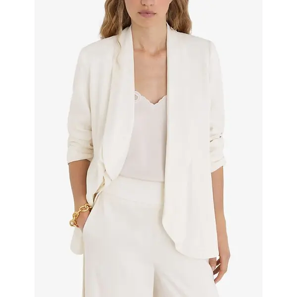 REISS Clover Tie-front Woven Jacket