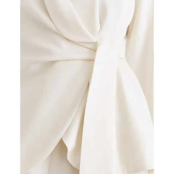 REISS Clover Tie-front Woven Jacket