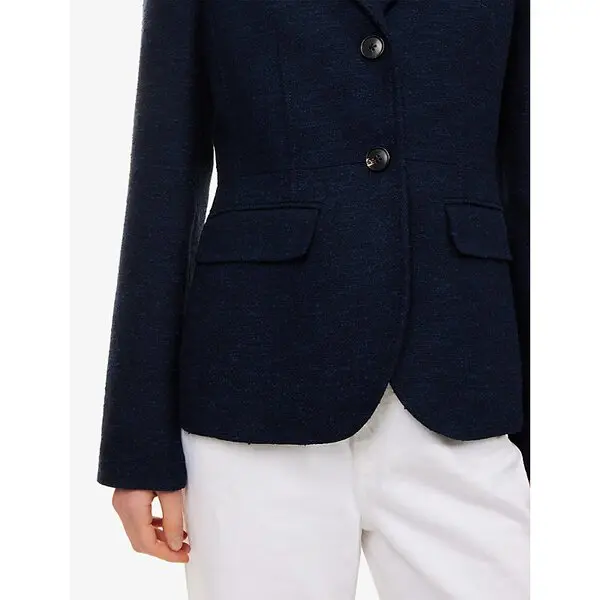ME+EM Soft Sculpt Textured Bouclé Cotton-blend Jacket