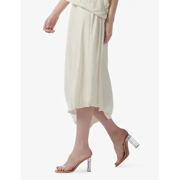 LEEM Asymmetric Bubble Modal-jersey Midi Skirt
