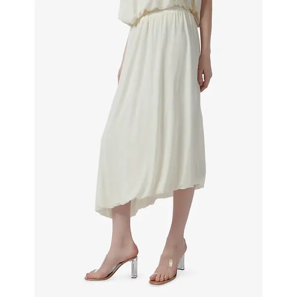 LEEM Asymmetric Bubble Modal-jersey Midi Skirt