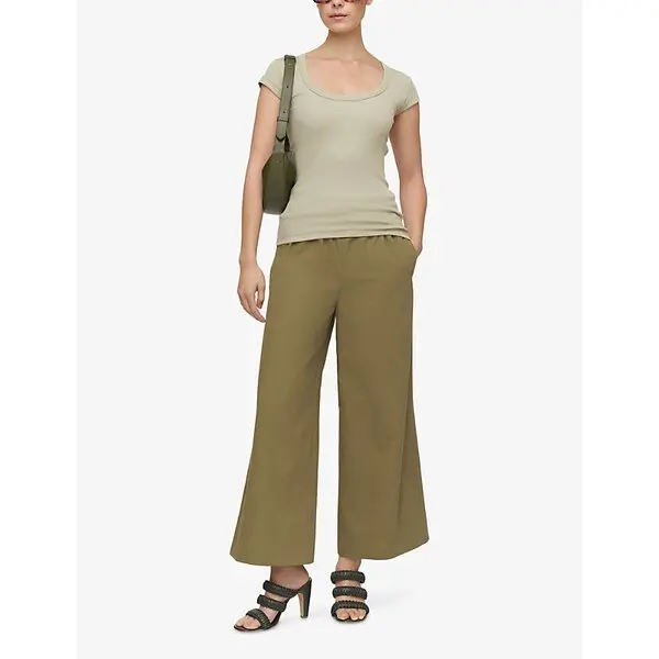 JOSEPH Ribbed Stretch-cotton Top
