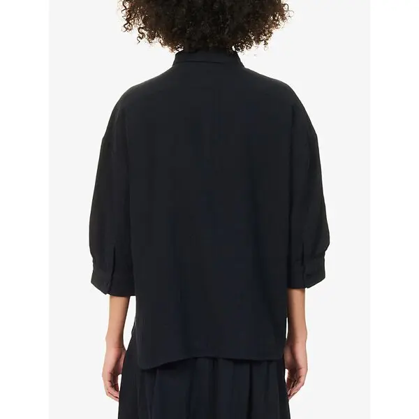 ME+EM Cheesecloth Relaxed-fit Cotton Shirt