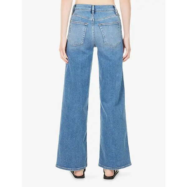 FRAME Le Slim Palazzo Wide-leg Cotton Denim Jeans - Gossamer