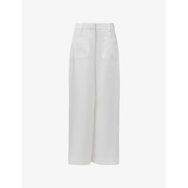 LEEM High-waist Wide-leg Woven Trousers