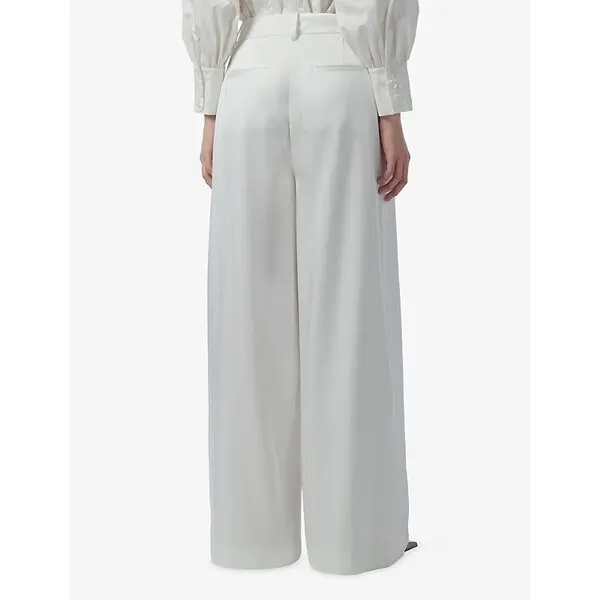 LEEM High-waist Wide-leg Woven Trousers