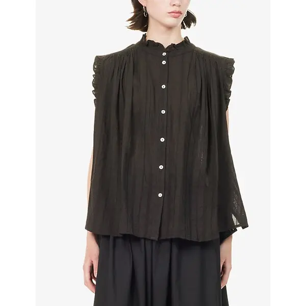 SKALL STUDIO Ruffled Cotton Top