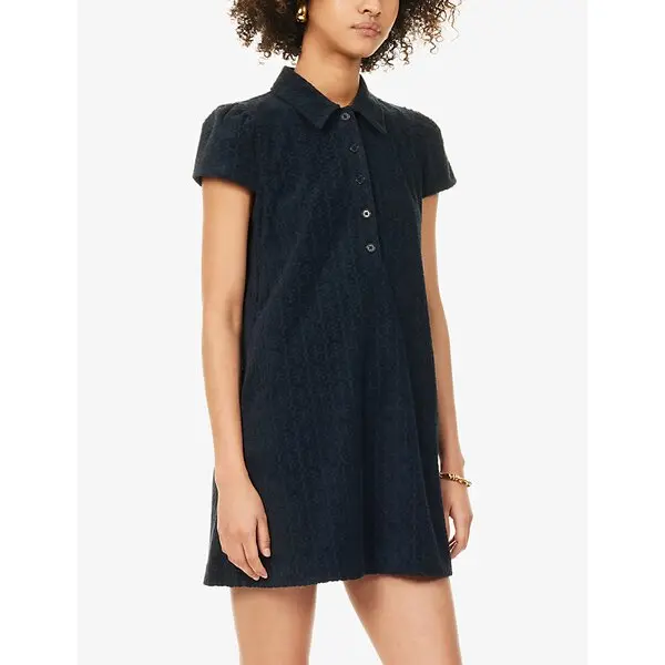 ME+EM Jacquard Towelling Cotton-blend Mini Dress