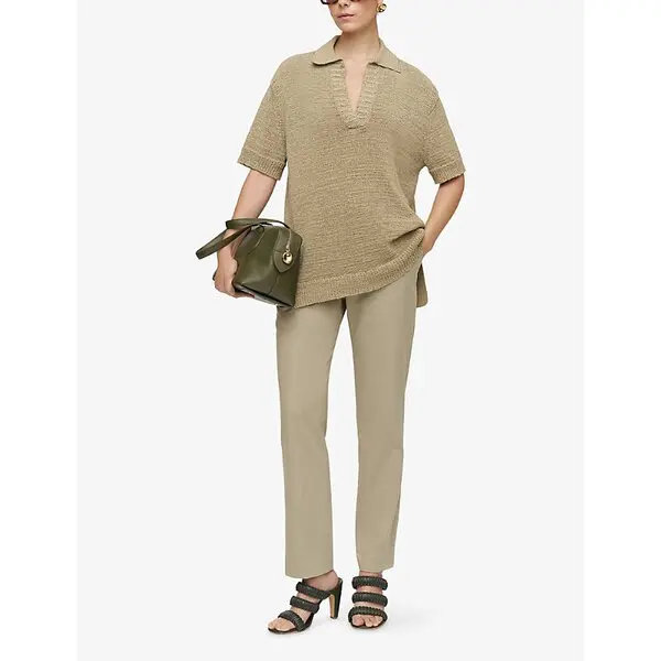 JOSEPH Coleman Tapered-leg Stretch-cotton Trousers