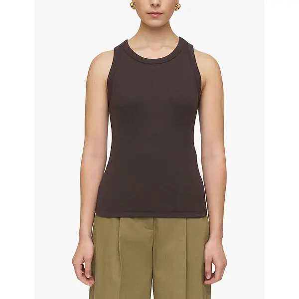 JOSEPH Ribbed Stretch-cotton Tank Top